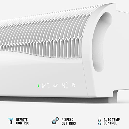 Vornado TRANSOM Window Fan with 4 Speeds, Remote Control, Reversible Exhaust Mode, Weather Resistant Case, Whole Room, Ice White