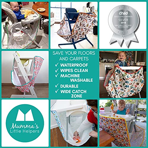 High Chair Food Catcher for Babies & Toddlers, Wipeable & Washable | Mumma's Little Helpers (Lions)
