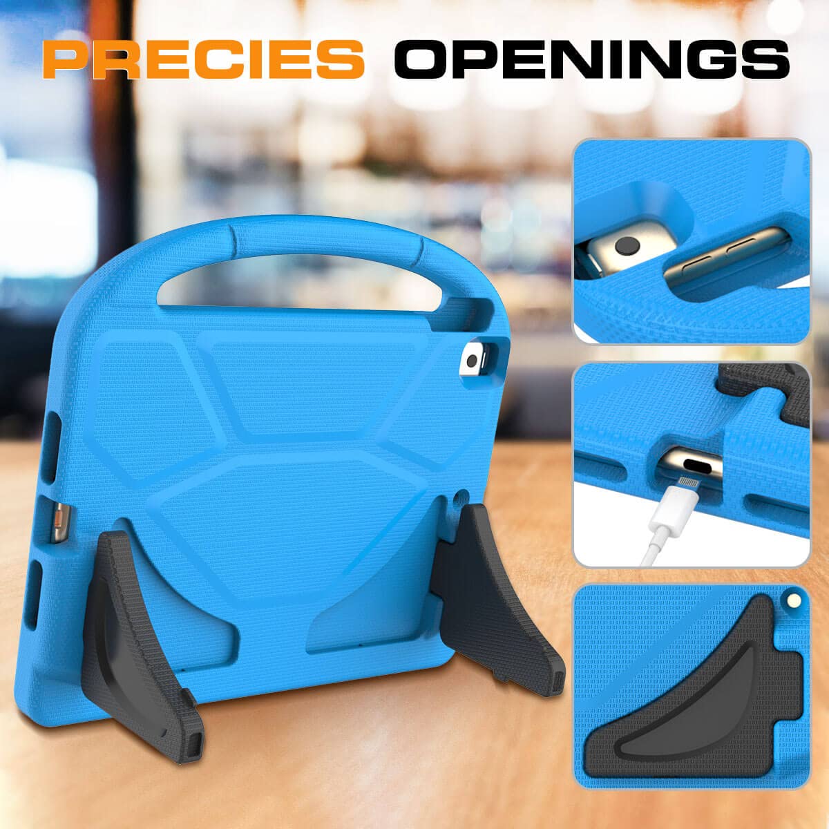 MOXOTEK Kids Case for iPad 10.2 & 10.5, Case for iPad 9th/8th/7th Generation 10.2 Inch 2021 2020 2019, Durable Shockproof Handle Stand Protective Cover for iPad Air 3rd Gen/Pro 10.5 Inch, Blue