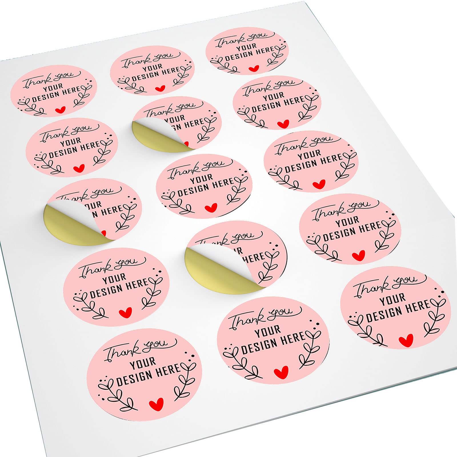 Inshoney Custom Stickers Thank You for Your Order Stickers Lables Personalized Sticker for Business Logo 1.5inch, 2inch, 100pcs,200pcs