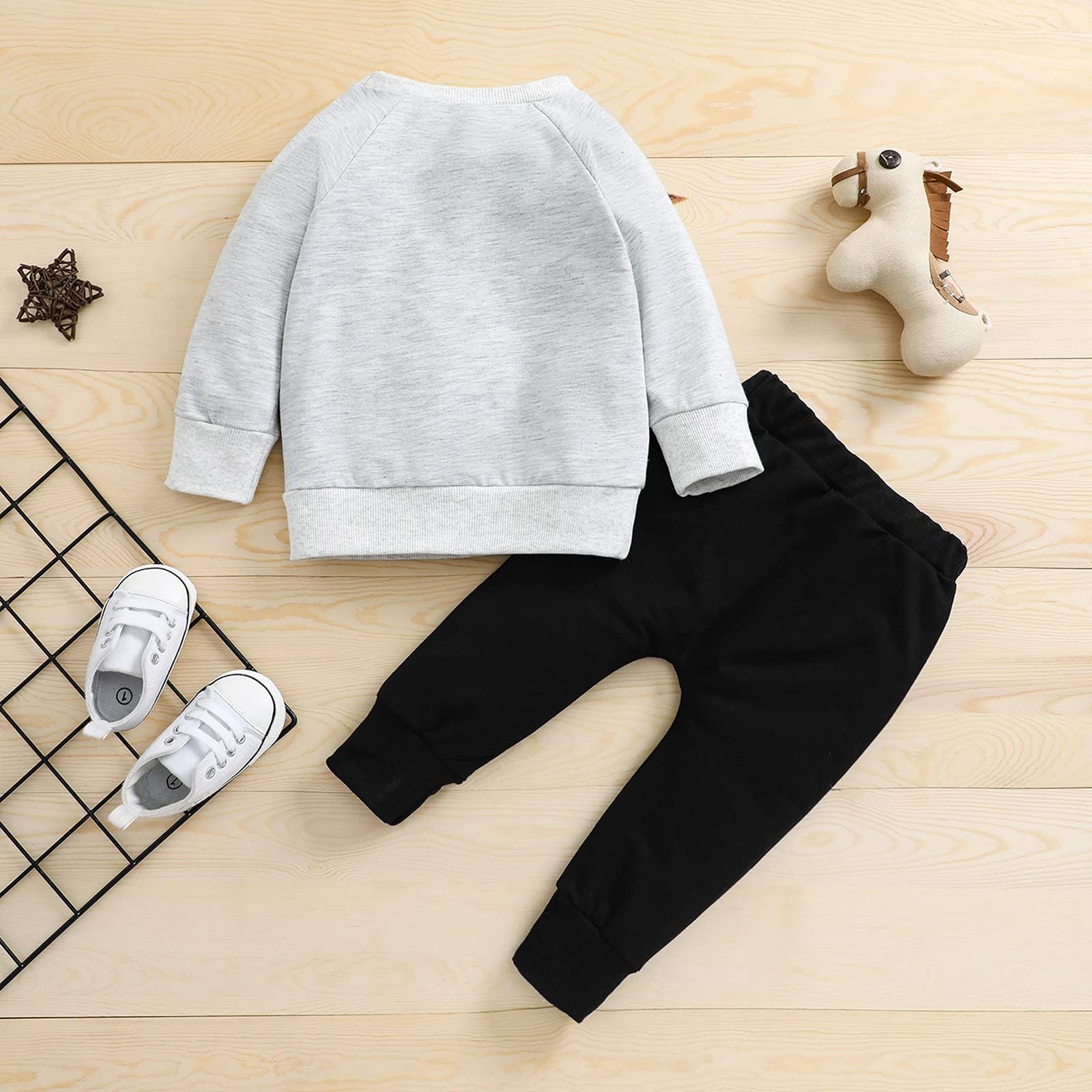 WZTYYDS Toddler Boy Clothes 2T 3T 4T 5T Fall Outfits Baby Pullover & Pants Sets Kids Winter 2Pcs Sweatsuit