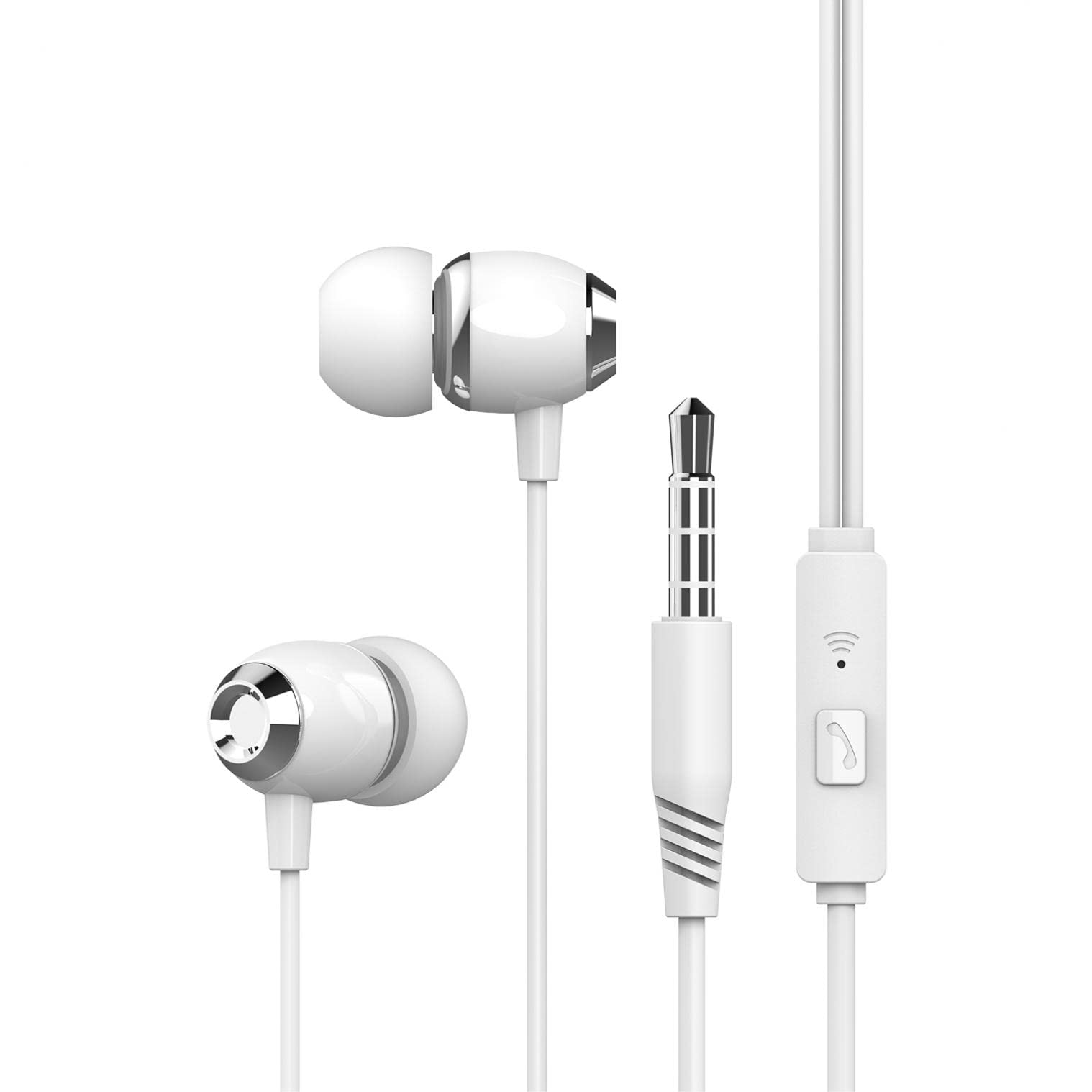 Wired Earphones Hi-Fi Sound Headphones Handsfree Mic Headset Earbuds Compatible with Motorola Moto E (2020), G Play (2021), Power (2020), (2021), Pure, Stylus (2021), G6, G7, Power, Z4, One 5G Ace