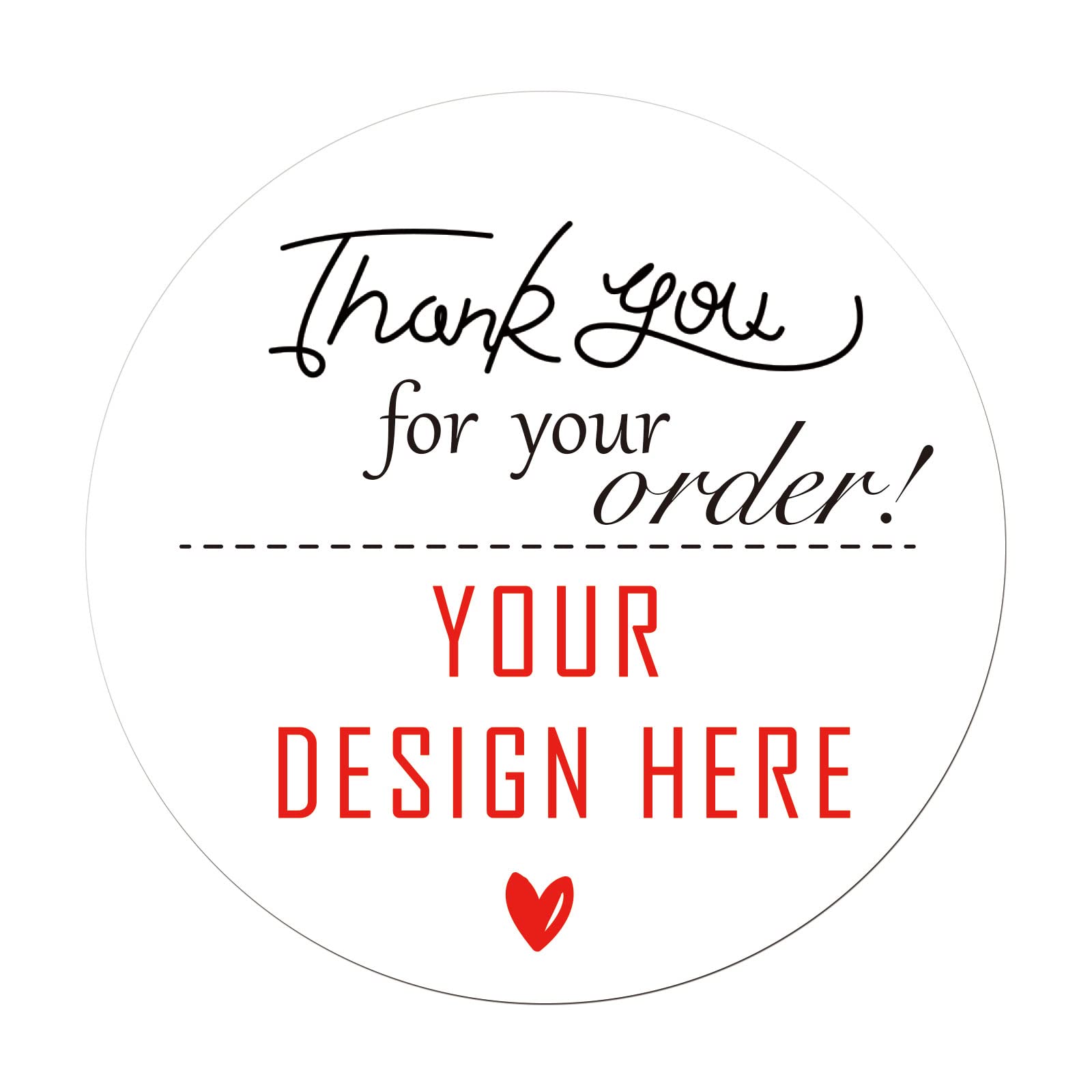 Inshoney Custom Stickers Thank You for Your Order Stickers Lables Personalized Sticker for Business Logo 1.5inch, 2inch, 100pcs,200pcs
