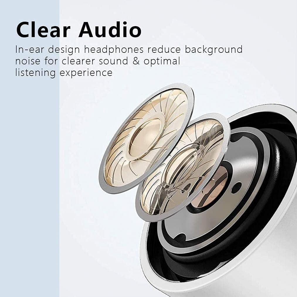 Wired Earphones Hi-Fi Sound Headphones Handsfree Mic Headset Earbuds Compatible with Lively Jitterbug Smart3