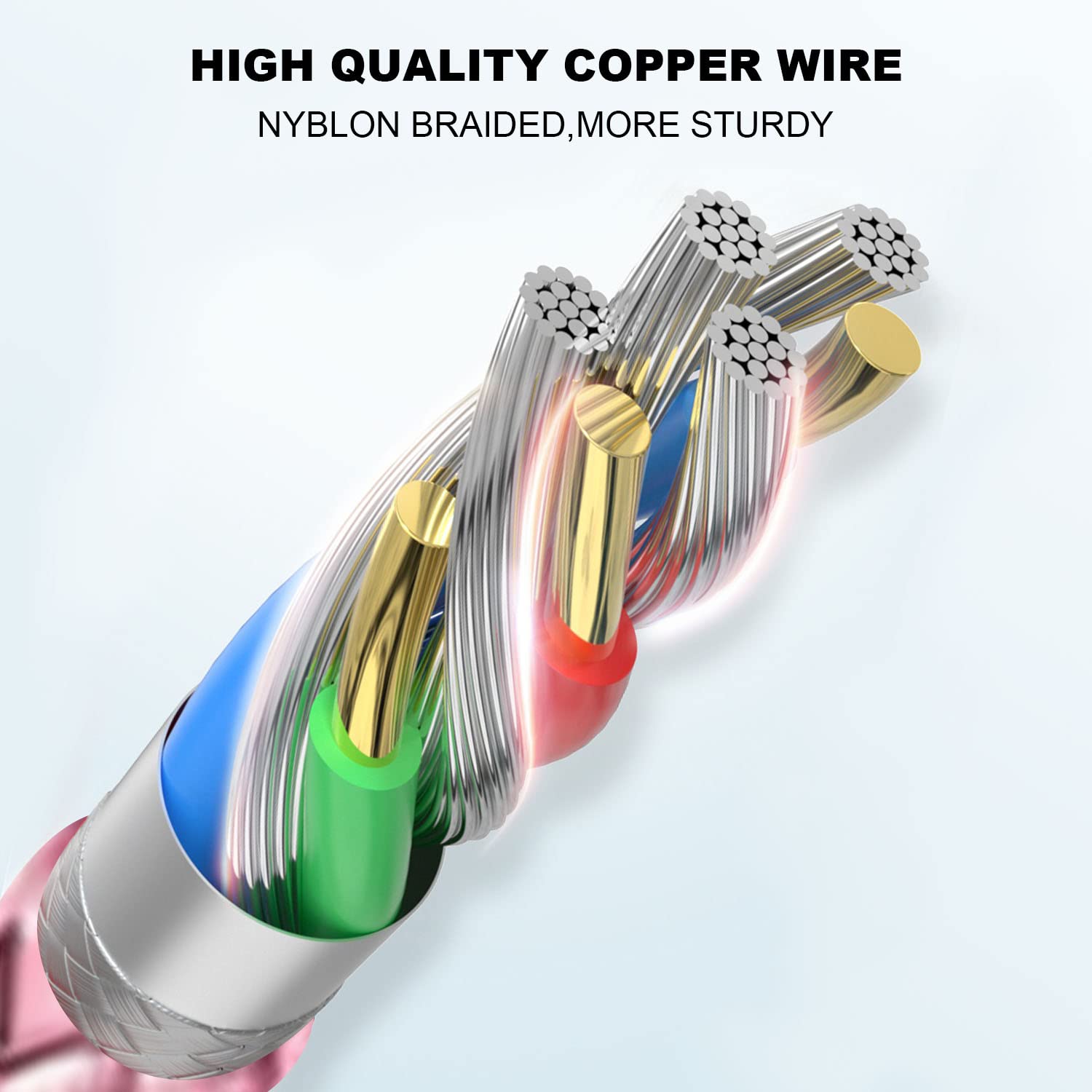 finekeep iPhone Charger Cord 3 FT, MFi Certified iPhone Charger Cable Short Lightning Cable 90 Degree Fast Data Cable Nylon Charging & Syncing Cord for iPad/iPhone13/12/11/XR/XS/Max/X(Pink), 3FT