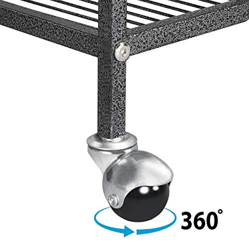 Topeakmart Rolling Metal Small Animal Cage for Adult Rats Ferrets Chinchillas Guinea Pigs Single Unit Critter Nation Cage w/Removable Ramp & Platform Black