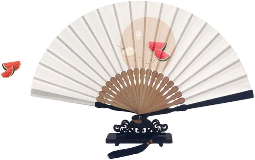 Hand Fan Folding Fan,Hand-held Fan,Folding Fan Female Classical Bamboo Bone Folding Fan Ancient Wind Tassel Small Fan Women Fans Hand Paper Folding Props Vintage style