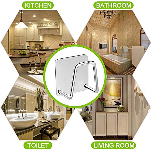 2Pack Adhexitol Sponge Holder for Kitchen Sink, Strong Adhesive Small Sponge Holder Rustproof & Waterproof Kitchen Sink Caddy - Minimal Size Save Sink Space- SUS304 Stainless Steel,Quick Drying