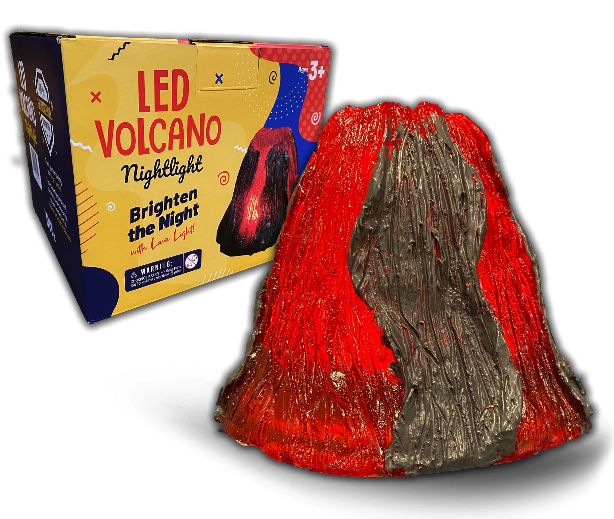 Volcano Night Light, Color Changing Night Light for Kids, Kids Night Light for Bedroom, LED Night Light with Touch Sensor, Night Lamp for Kids Room, Kids Night Light Toy, Volcano Lava Lamp