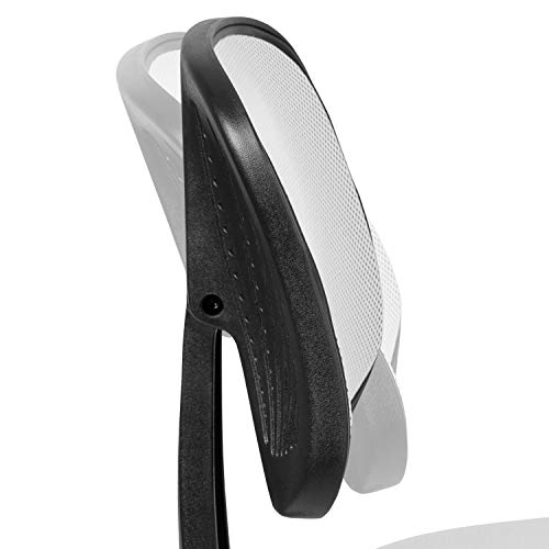 EMMA + OLIVER Mid-Back White Mesh Swivel Task Office Chair with Pivot Back, BIFMA Certified
