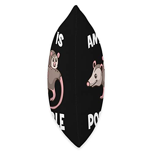 Funny Opossum Tees And Gifts Funny Opossum Anything is Possumble Cute Possum Family Throw Pillow, 18x18, Multicolor
