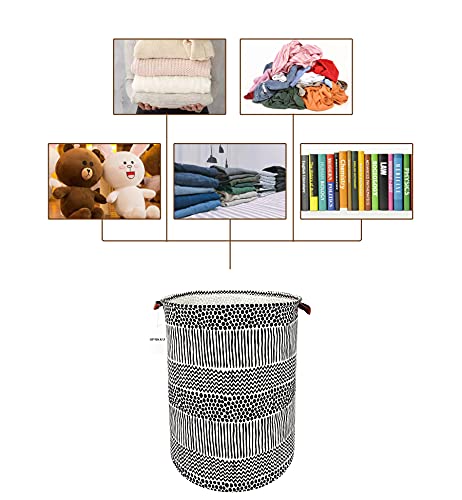 Folding laundry basket,home decor,Large Storage Bins,Storage basket,Bedroom storage,Waterproof Storage box Nursery family laundry hamper/basket (Black line)