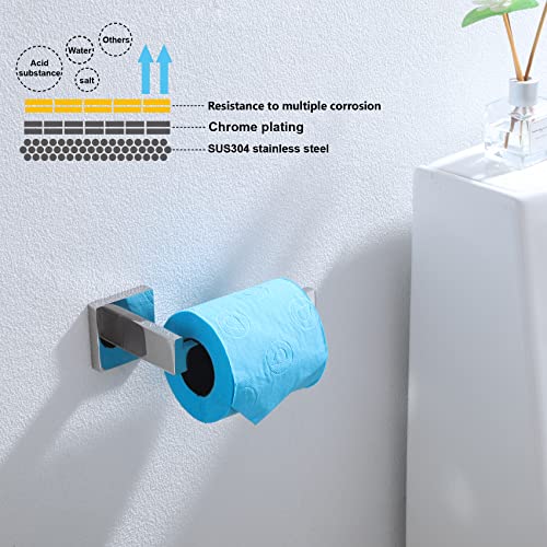 KOKOSIRI 24-Inch Single Towel Bar, Bathroom Towel Holder, Toilet Paper Holder, Bath Towel Hook Modern Robe Hook Coat Hook, Wall Mounted, SUS 304 Stainless Steel, Polished Chrome, B05A4-CH-L24