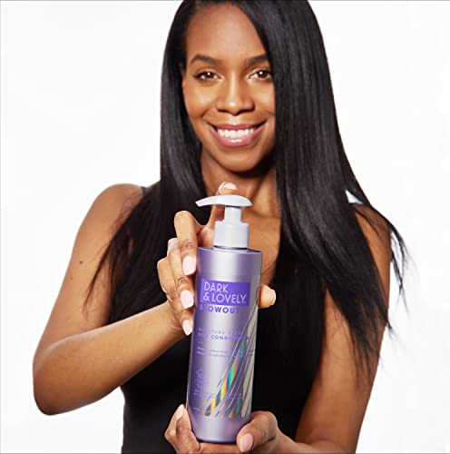 SoftSheen-Carson Dark and Lovely Blowout Moisture Hair Mask & Deep Treatment Conditioner with Castor Oil, For All Hair Types Including Curly, 12 fl oz