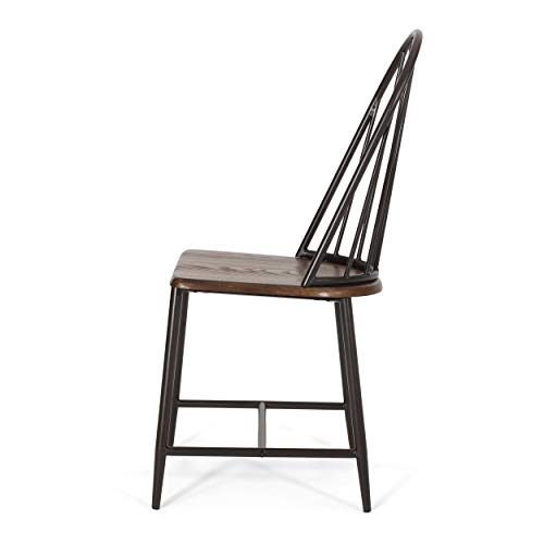 Christopher Knight Home Gessling Dining Chair Sets, Dark Brown + Black + Espresso
