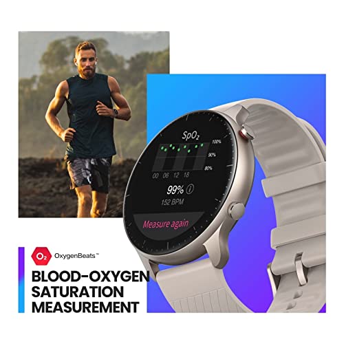 JAITEA [New Version GTR 2 New Version Smartwatch Alexa Built-in Ultra-Long Battery Life Smart Watch for Android iOS Men (Color : Black1, Size : GTR 2 New Version)