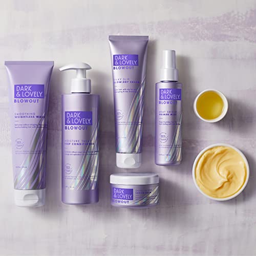 SoftSheen-Carson Dark and Lovely Blowout Moisture Hair Mask & Deep Treatment Conditioner with Castor Oil, For All Hair Types Including Curly, 12 fl oz