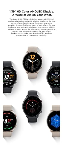 JAITEA [New Version GTR 2 New Version Smartwatch Alexa Built-in Ultra-Long Battery Life Smart Watch for Android iOS Men (Color : Black1, Size : GTR 2 New Version)