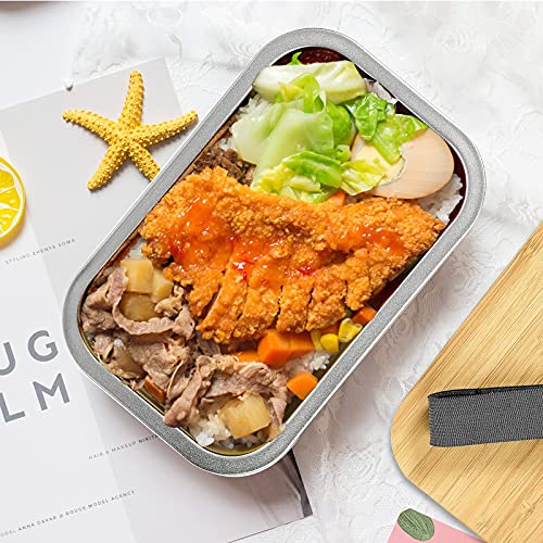 Stainless Steel Bento Lunch Box Japanese Bento Box Extra Small Bamboo Lunch Box Stainless Steel Snack Containers Food for Kids Toddler Metal Lunch Containers for School,Work,Rectangle 15.2oz/450ml