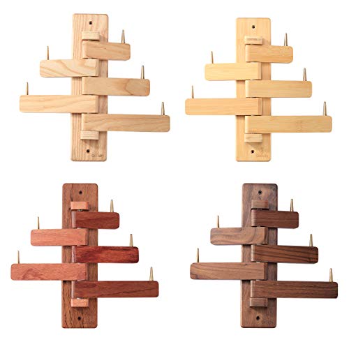 CatFairy Can Swing Wood Coat Rack Wall Hooks, Wood Wall Hooks Made of Pure Solid Bamboo, Robust, Beautiful and Personalized Wall Mounted Bathroom Towel Rack (Swivel Foldable Bamboo)