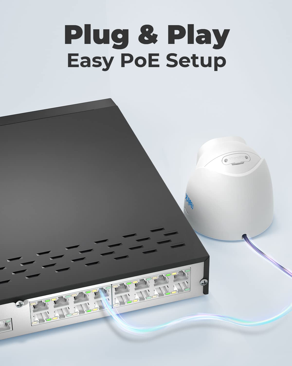 REOLINK 4K 8MP PoE Security Camera System, 12pcs Person/Vehicle Detection Smart IP Cameras, 16CH NVR Pre-Installed with 4TB HDD, RLK16-800D8 Bundle with 4X RLC-820A