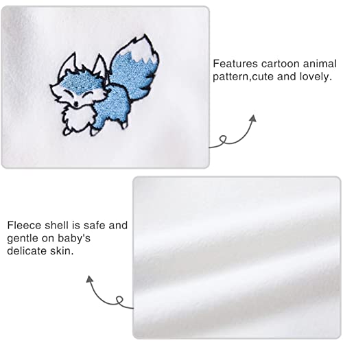 pureborn Baby Boy Reversible Vest Fleece Lined Winter Waistcoat for Boys Colorful Fox 6-12 Months