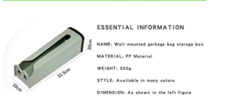 Bottles,Jars Wall-mounted Garbage Bag Storage Box Plastic Storage Box Wall-mounted Removable Garbage Bag Box Storage bottle (Color : Deep Blue)