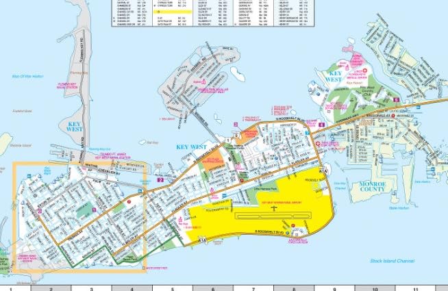 Florida Keys / Key West / Upper & Lower Keys, Florida Street Map