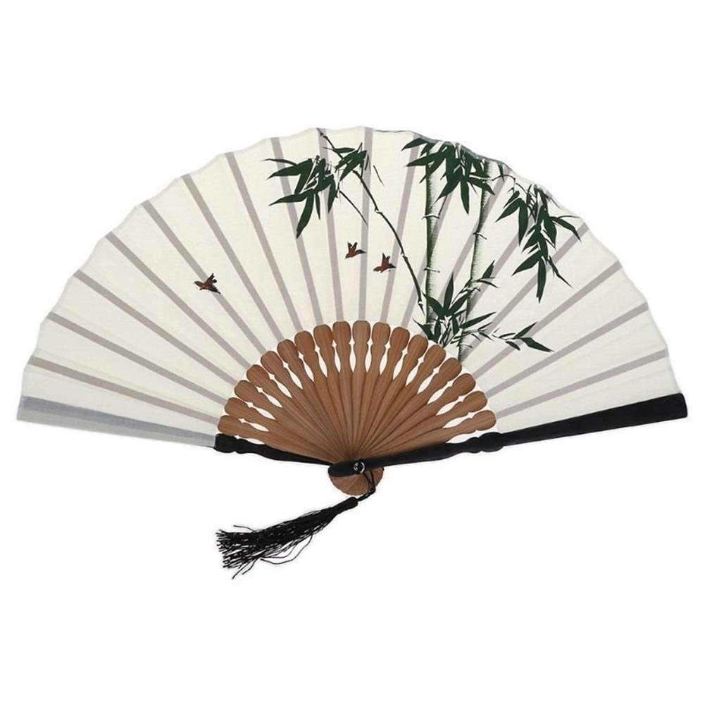 HRANG Hand Fan Folding Fan,Hand-held Fan,Vintage Summer Bamboo Folding Fan Hand Held Fan Dance Wedding Party Pocket Gifts Fans Hand Paper Folding Props Vintage style