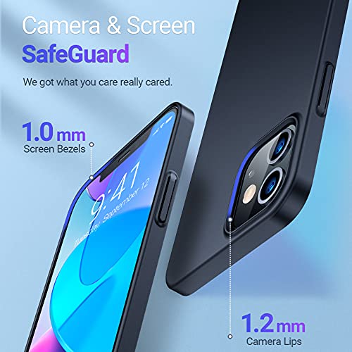 TORRAS Slim Fit Compatible for iPhone 12 Mini Case, Ultra-Thin Lightweight Full Protection Hard PC for iPhone 12 Mini Phone Case with Comfortable Grip 5.4 inch 2020, Space Black