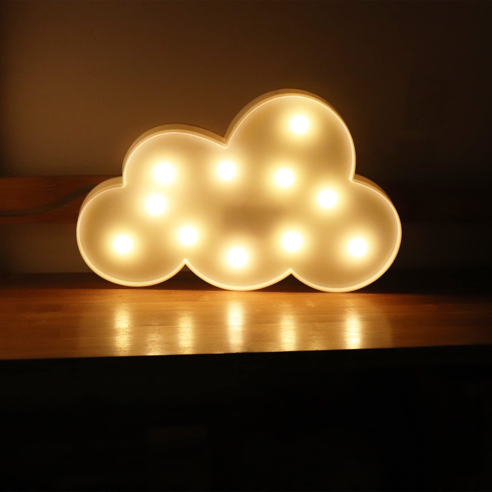 AUSAYE 3 PCS 3D Crescent Moon Light Cloud Led Star Lamp, Decorative Night Lights Room Decor NightLight for Kids Adults Birthday Christmas Gifts