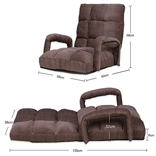 UXZDX Lazy Sofa,Portable Lazy Sofa Back Support Floor Chair Pink Adult Meditation Seminar Read TV Watch,58cmx60cmx68cm (Color : B)