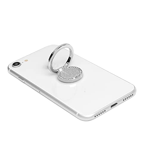 Mavis's Diary Bling Cell Phone Ring Stand Holder, Universal 360 Rotation Metal Buckle Tablet Finger Grip Kickstand Compatible with iPhone Galaxy LG Google Moto All Smartphones(Silver)