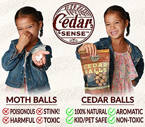 Cedar Sense Cedar Rings & Balls - 30 & 60 Pack Combo Save $$$ When You Buy 2 Combined - Cedar Blocks for Clothes Storage - Cedar for Closets - Closet Freshener - Cedar for Hangers
