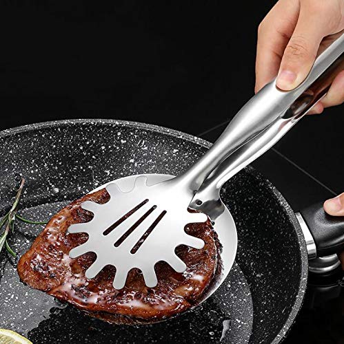 WOIWO 1PCS Stainless Steel Noodle Clamps/Noodle Clamps/Steak Clamps Food Clamps/Hollow-out Oil Filter Kitchen Multi-functional Gadget