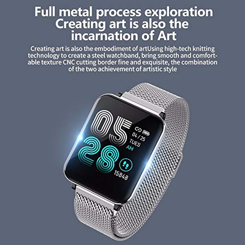 XXXDXDP Sport Modes Smart Watch for Android ios Fashion Comfortable Women Men Sleep Management Smartwatch (Color : Black)