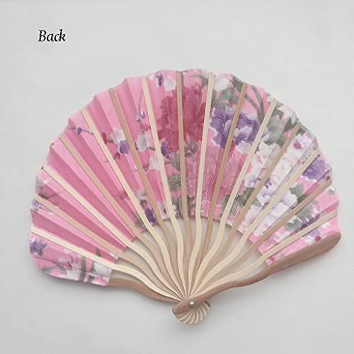 RAZZUM Folding Hand fansChinese Style Hand Held Fans,Silk Bamboo Pattern Folding Fans for Handheld Wedding Hand FanChinese Fans Fan (Color : F)