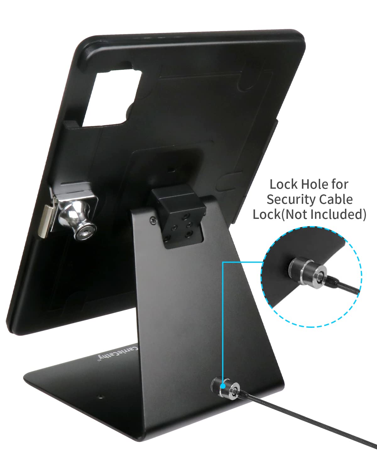 CarrieCathy Desktop Anti-Theft Security Kiosk POS Stand Holder Enclosure for 2022 2021 2020 iPad Pro 11", 10.9" 2022 iPad Air 5, 2020 iPad Air 4, Flip & Rotate