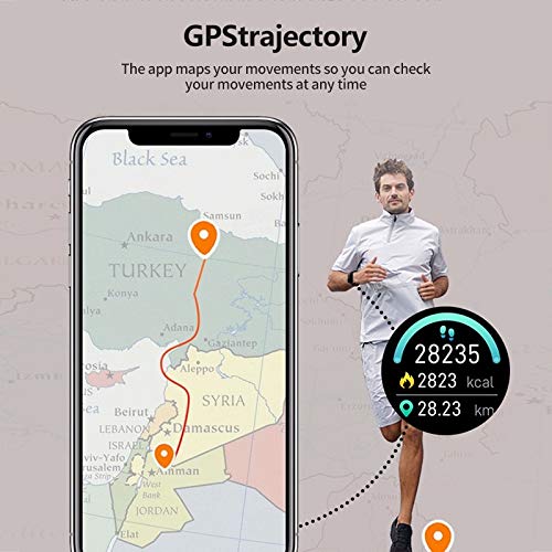 XXXDXDP Sport Modes Smart Watch for Android ios Fashion Comfortable Women Men Sleep Management Smartwatch (Color : Black)