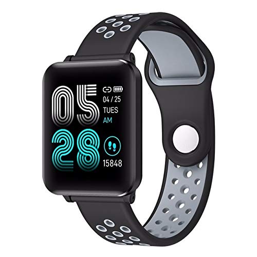 XXXDXDP Sport Modes Smart Watch for Android ios Fashion Comfortable Women Men Sleep Management Smartwatch (Color : Black)