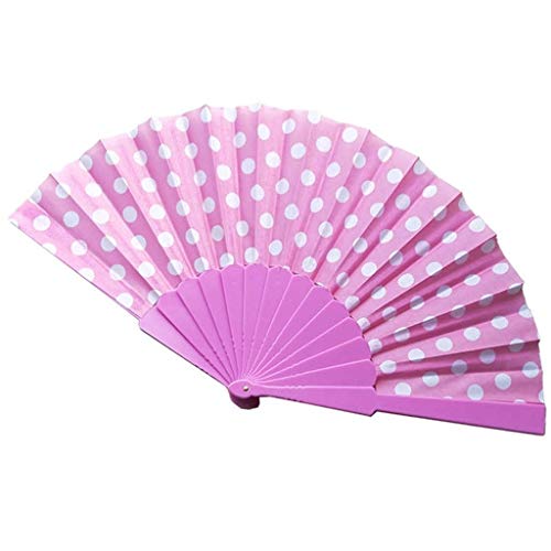 RAZZUM Decorative Folding Fans Chinese Style Folding Paper Fan Retro Hand Fans Mini Portable Folding Small Fan Wedding Party Handheld Fans Flower Gift Hand Fan fan (Color : Navy)