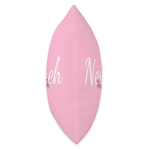 Custom Nevaeh Gifts & Designs for Girls Custom Nevaeh Gift Personalized Name Flowers Floral Pink Throw Pillow, 18x18, Multicolor