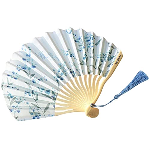 Xinbalove Hand Folding Fans Chinese Tai Chi Folding Fan Black Spanish Victorian Hand Fan for Wedding Party Favor Fancy Dress Folding Lace Pocket Fan Cosplay Party Ancient Fan (Color : Crimson)