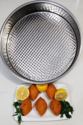 Stainless Steel Raw Meatball Tray 15" (Turkish Cig Kofte)