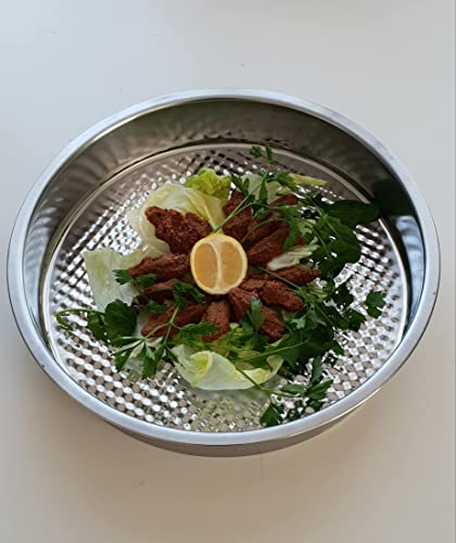 Stainless Steel Raw Meatball Tray 15" (Turkish Cig Kofte)