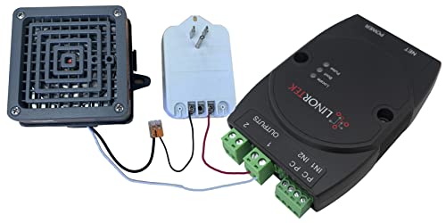 Linortek Netbell-2-1Buz TCP/IP Network Enabled Controller with One 4” Extra Loud Buzzer for Industrial Factory Warehouse Lunch Break Time Alert System w/Web-Based scheduling Software