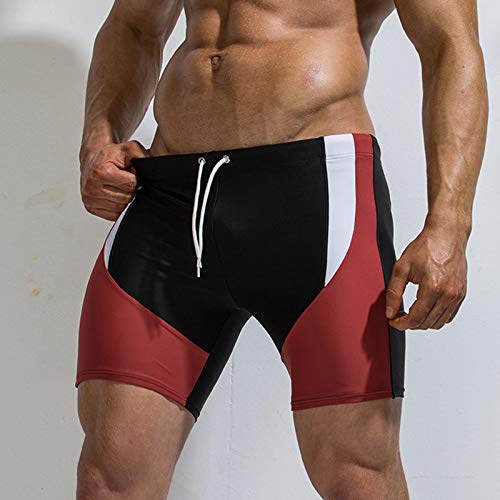 lnmuld Bikini Tops for Women Cute Bikinis Drawstring Shorts Surfing Swim Men's Trunks Dry Quick Swimming Beach Running Red