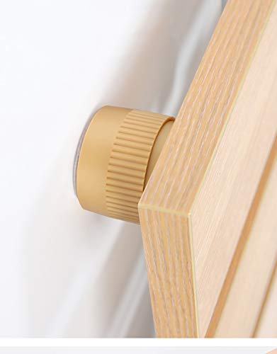 Miwaimao Headboard stoppers for Adjustable Bed - headboard stabilizer stoppers Bed Wall,Adjustable Threaded Bed Frame Anti-Shake Tool for Bed,Easy Install (Color:Wood Color,Size:2 × Small)