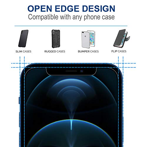 Arae Screen Protector for iPhone 12 Pro Max, HD Tempered Glass Anti Scratch Work with Most Case, 6.7 inch, 3 Pack