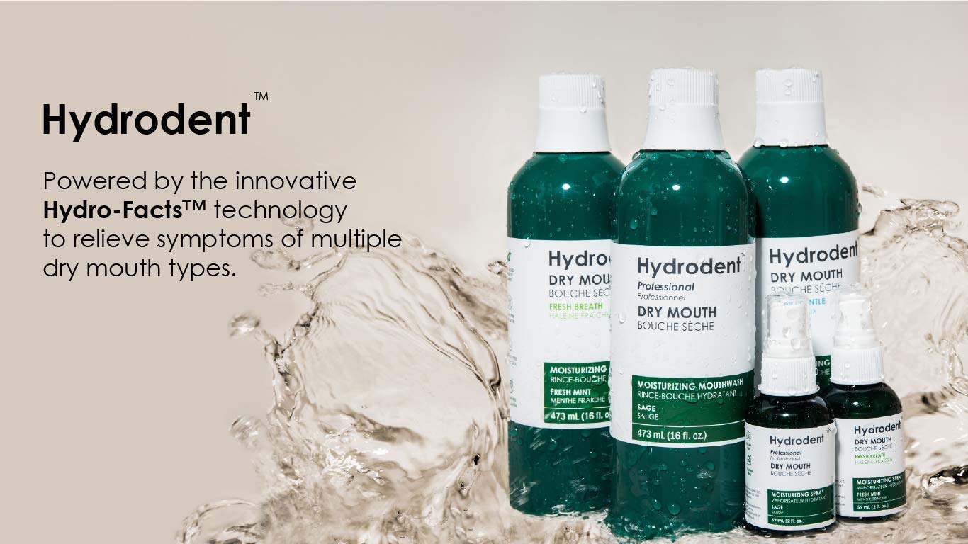Hydrodent Fresh Breath Dry mouth Moisturizing Spray, Fresh Mint, Natural, 2 oz